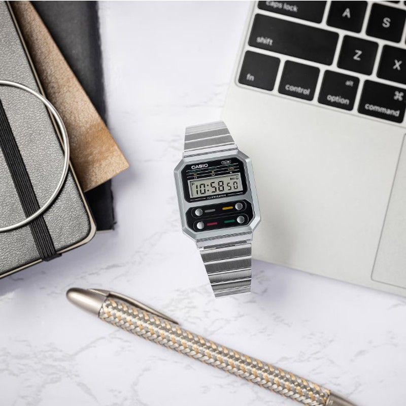 Reloj Casio Alien Silver A100WE-1AEF — Miralles Arévalo Joyeros