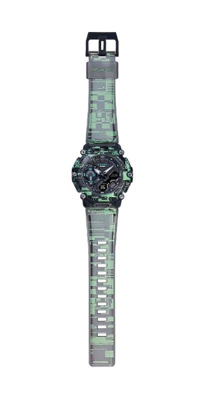 Reloj Casio G-shock transparente circuitos verdes GA-2200NN-1AER ...